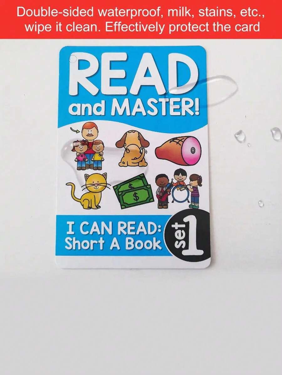 67pcs Natural Phonics English Learning Flash Cards, Cartoon Waterproof ...