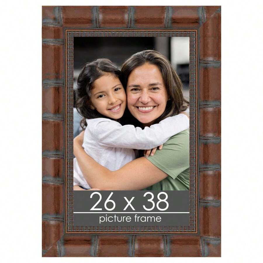 Custompictureframes.Com 26x38 Wide Bamboo Picture Frame UV Acrylic 4 ...