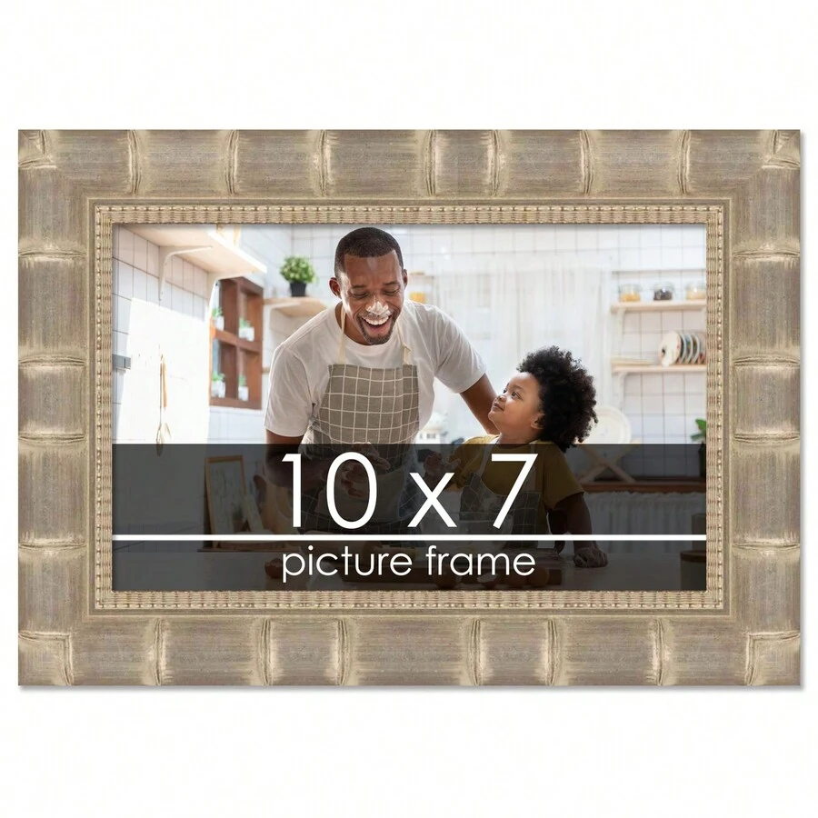 Custompictureframes.Com 10x7 Wide Bamboo Picture Frame UV Acrylic 4 ...