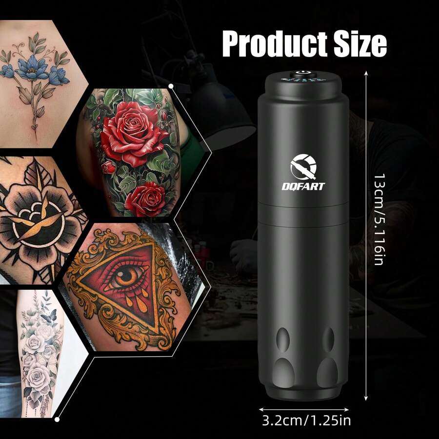 DQFART Wireless Tattoo Kit, Tattoo Kit With Tattoo Pen And Rechargeable ...
