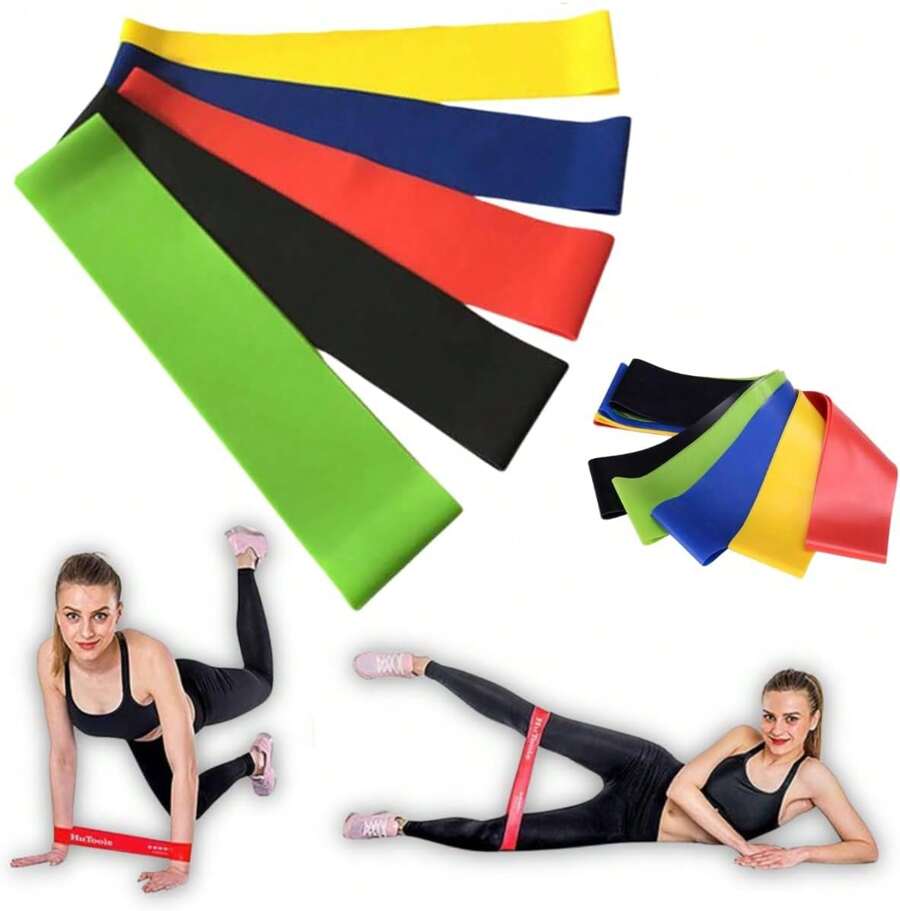 Mini Band Kit 5 Elastic Bands For Functional Exercises Gymnastics ...