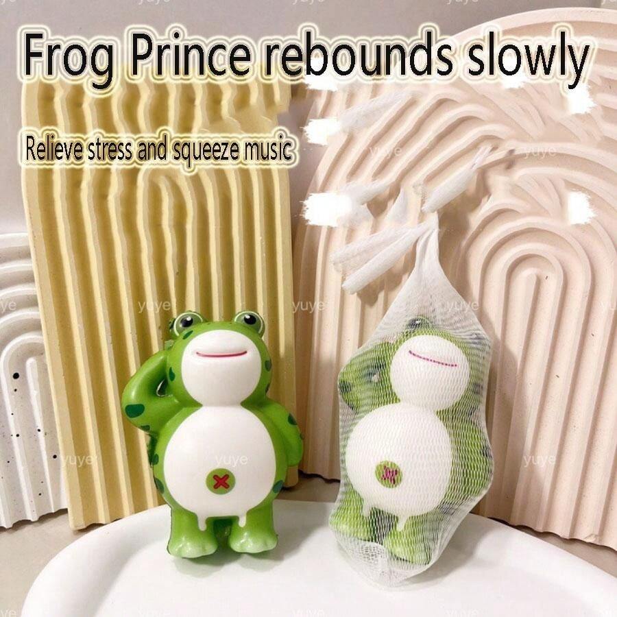 Pressure Relief Doll, Saluting Frog Design, Slow Rebound Figurine, Cute ...