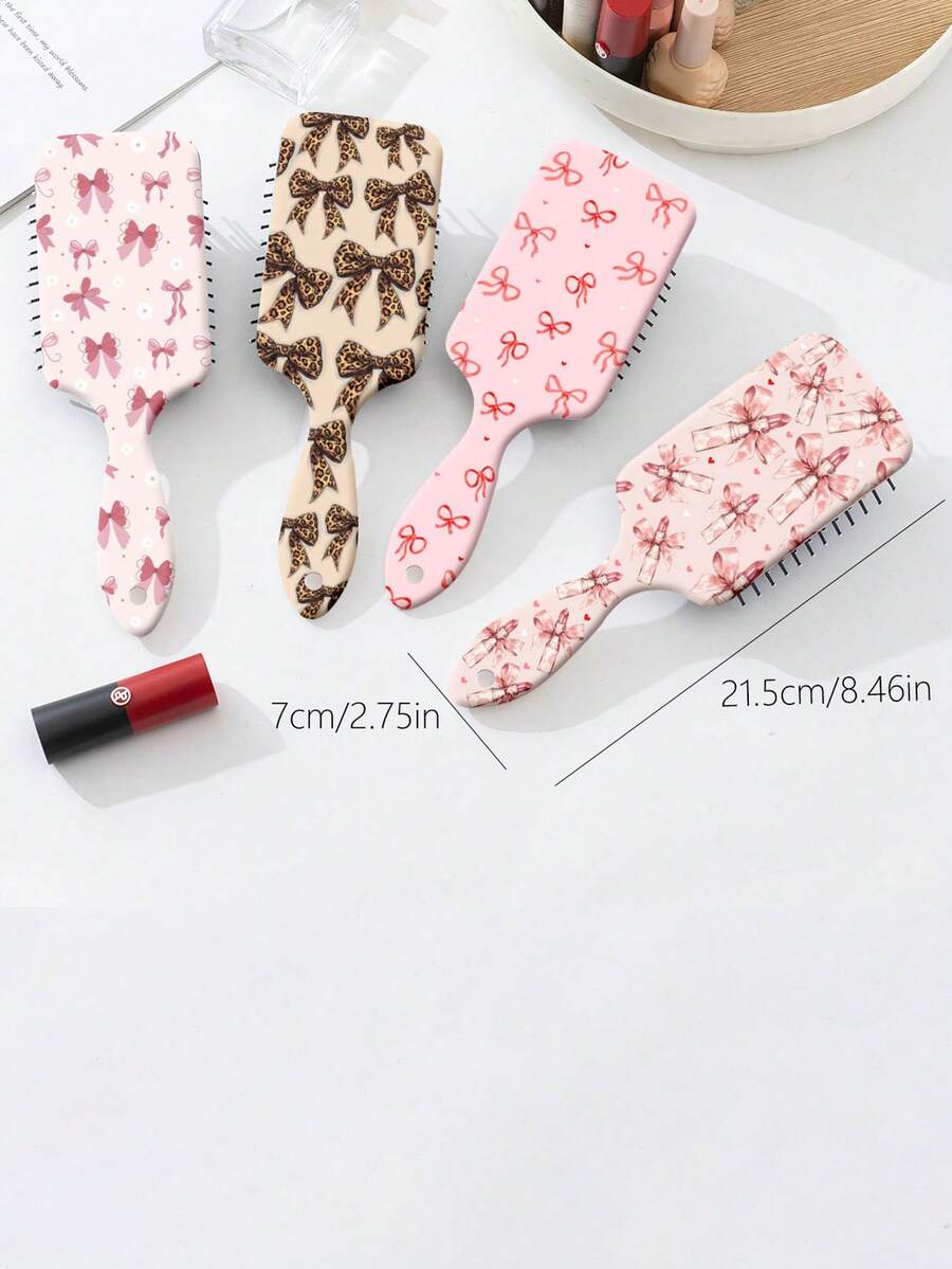 1 Pc Bow Comb Pink Leopard Print Comb Fruit Cherry Comb Kawaii Cute ...