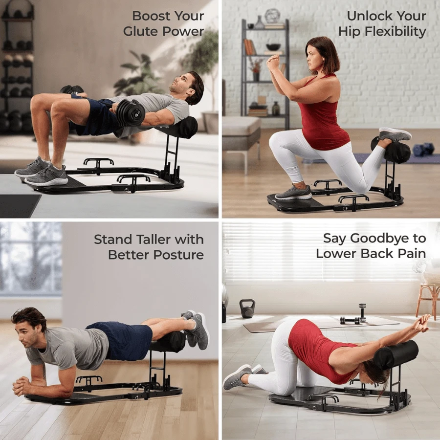 Lifepro GluteBlast Hip Thrust Machine - Premium Squat & Glute Machine ...