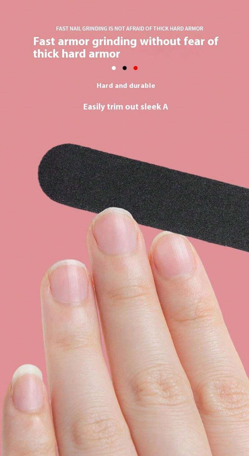 5-Piece Set Of High-End Black Nail Sand Strips, EVA Nail Files, Nail ...