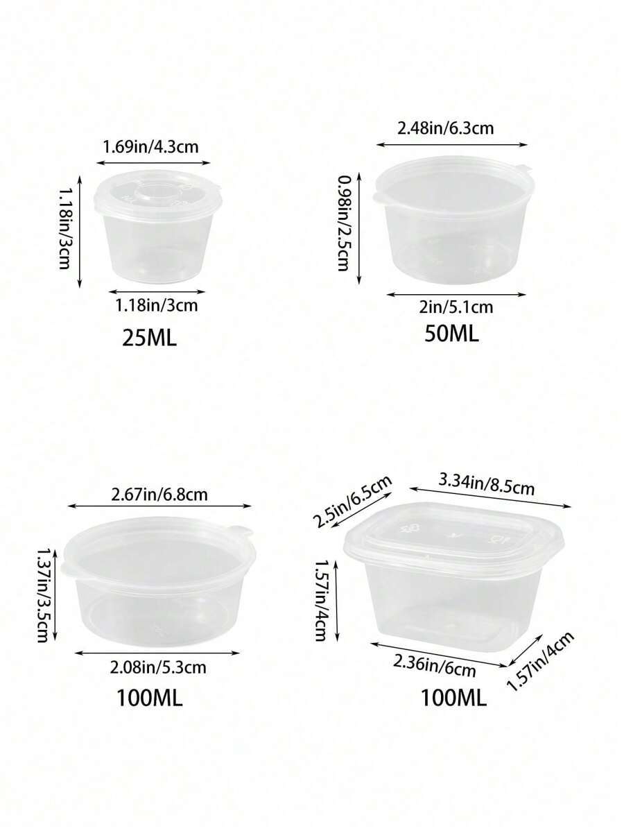 Tazas desechables para salsa, pequeño recipiente portátil a prueba de ...