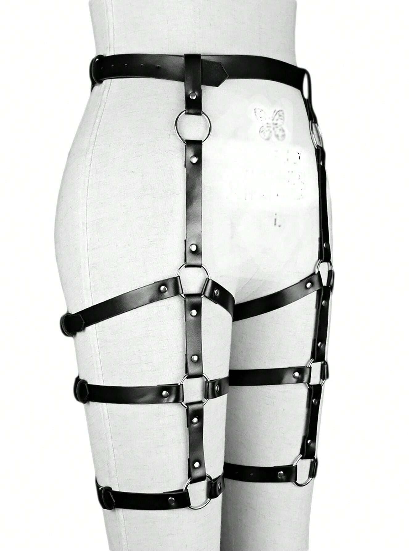 Women's Sexy Leather Lingerie Corset Adjustable Waist Belt Garter Belt ...