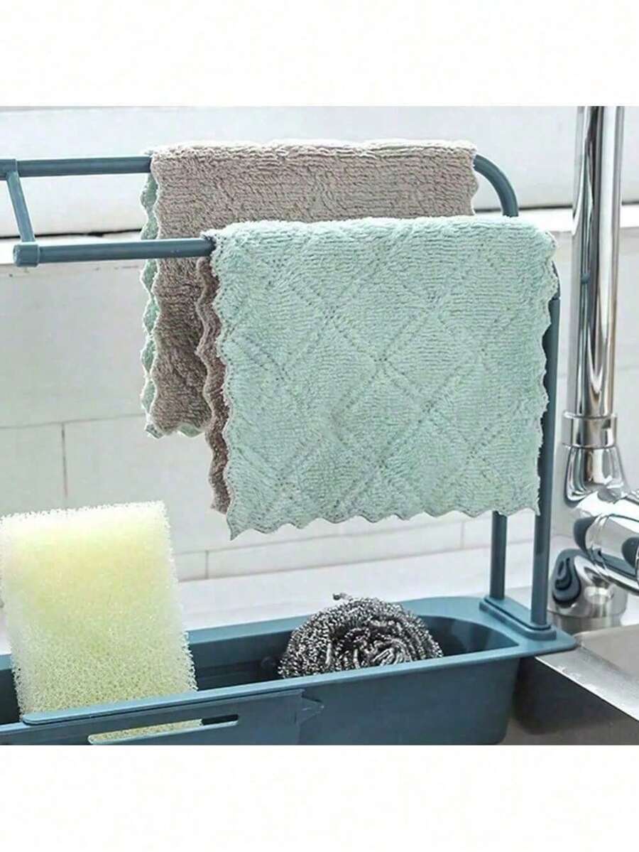 Telescopic Sink Rack Holder Expandable Storage Drain Basket For Kitchen
