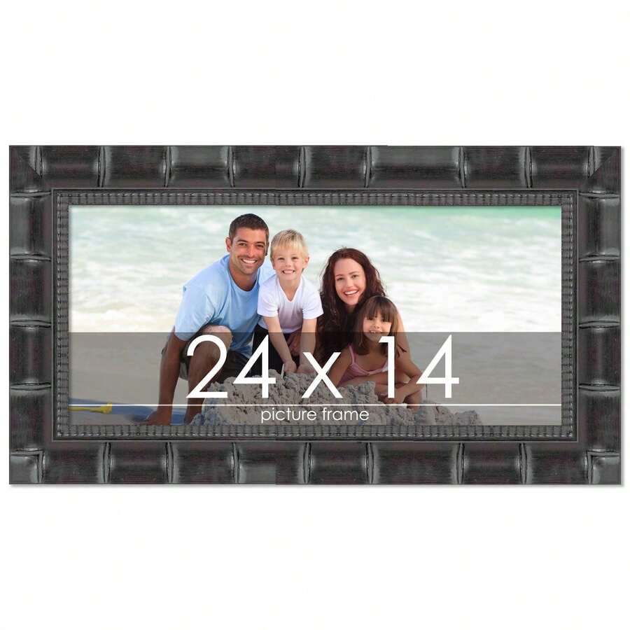 Custompictureframes.Com 24x14 Wide Bamboo Picture Frame UV Acrylic 4 ...
