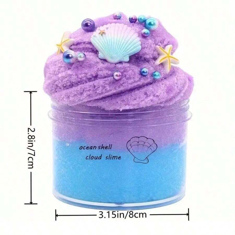 1pc Ocean Starfish Shell 120mL/Box Slime, Silky Soft Soothing Putty DIY ...