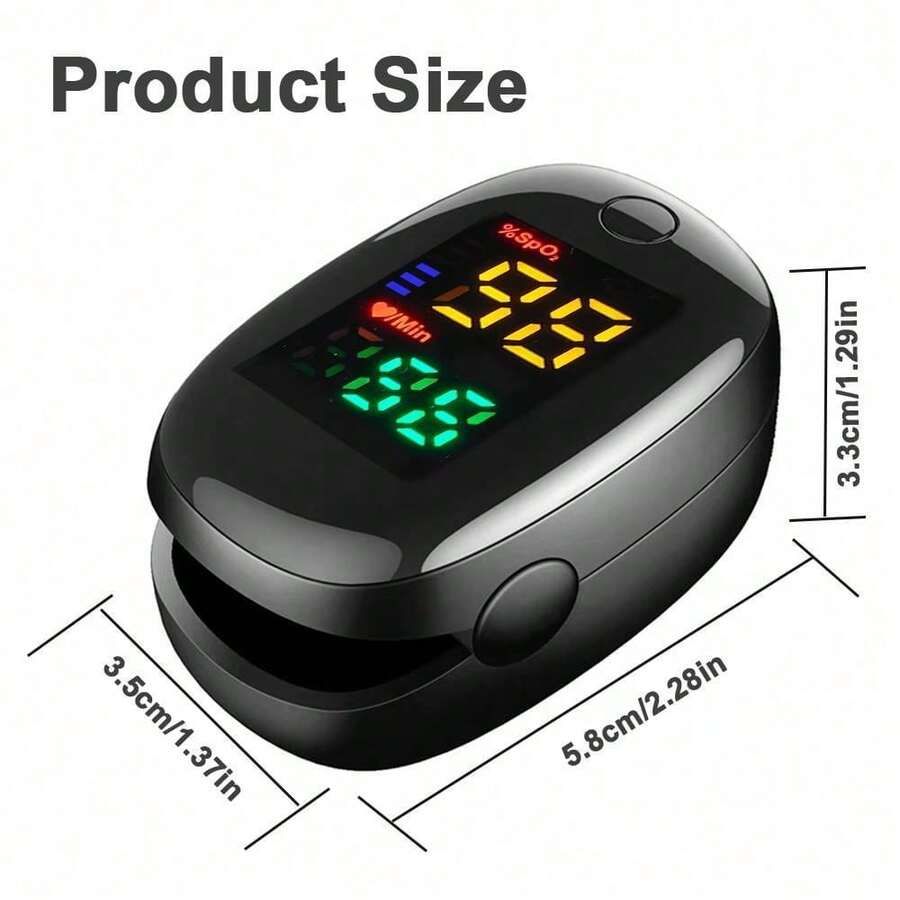 2pcs Adult Fingertip Pulse Oximeter Blood Oxygen Saturation Monitor ...