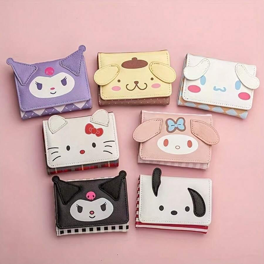 1pc Cartoon Wallet - Wallet - Cartoon Imitation Leather Card Clip ...