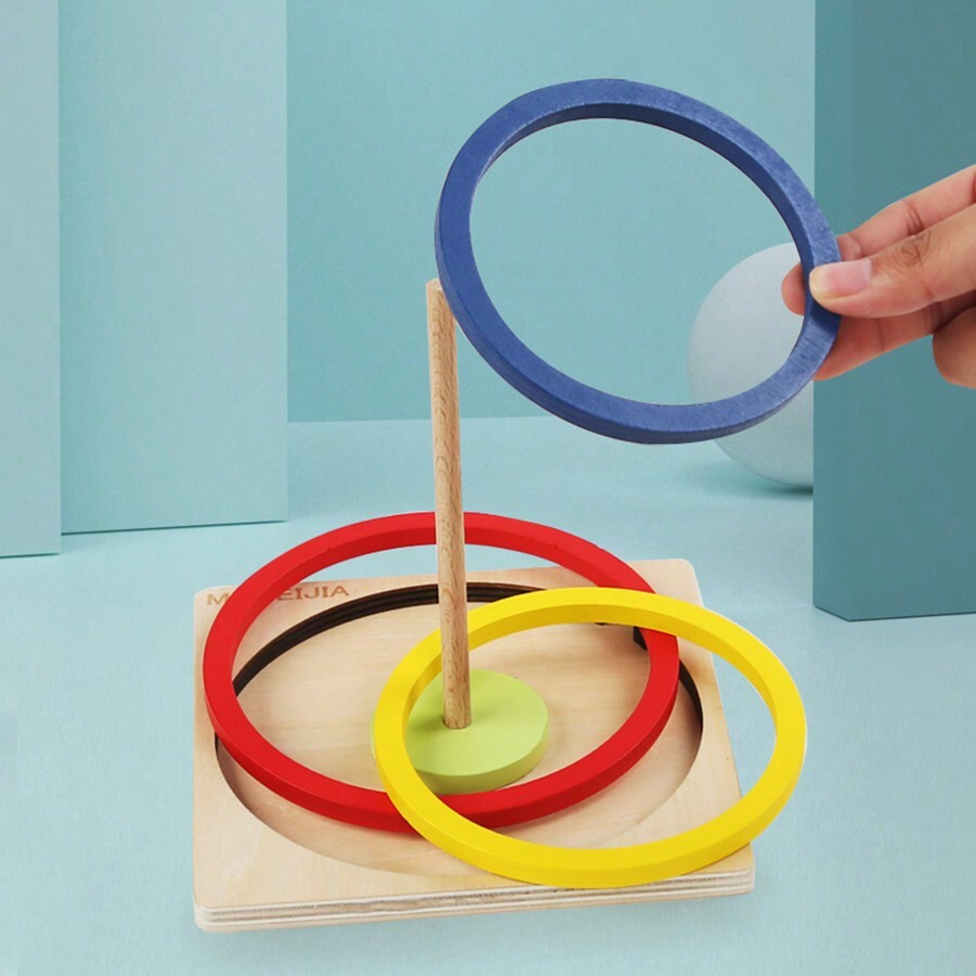 Wooden Sorting And Stacking Toy, Montessori Toy, Suitable For Children ...