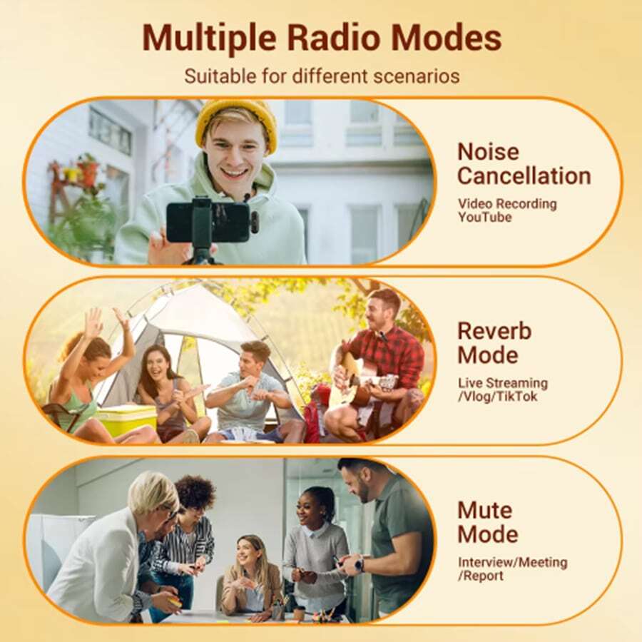 basix Basix 2.4G Wireless Stereo Lavalier Microphone Live Interview ...