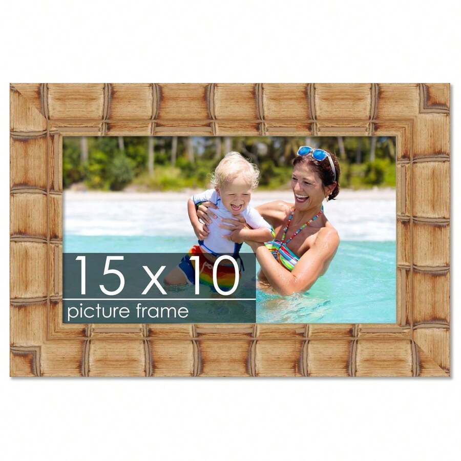 Custompictureframes.Com 15x10 Wide Bamboo Picture Frame UV Acrylic 4 ...