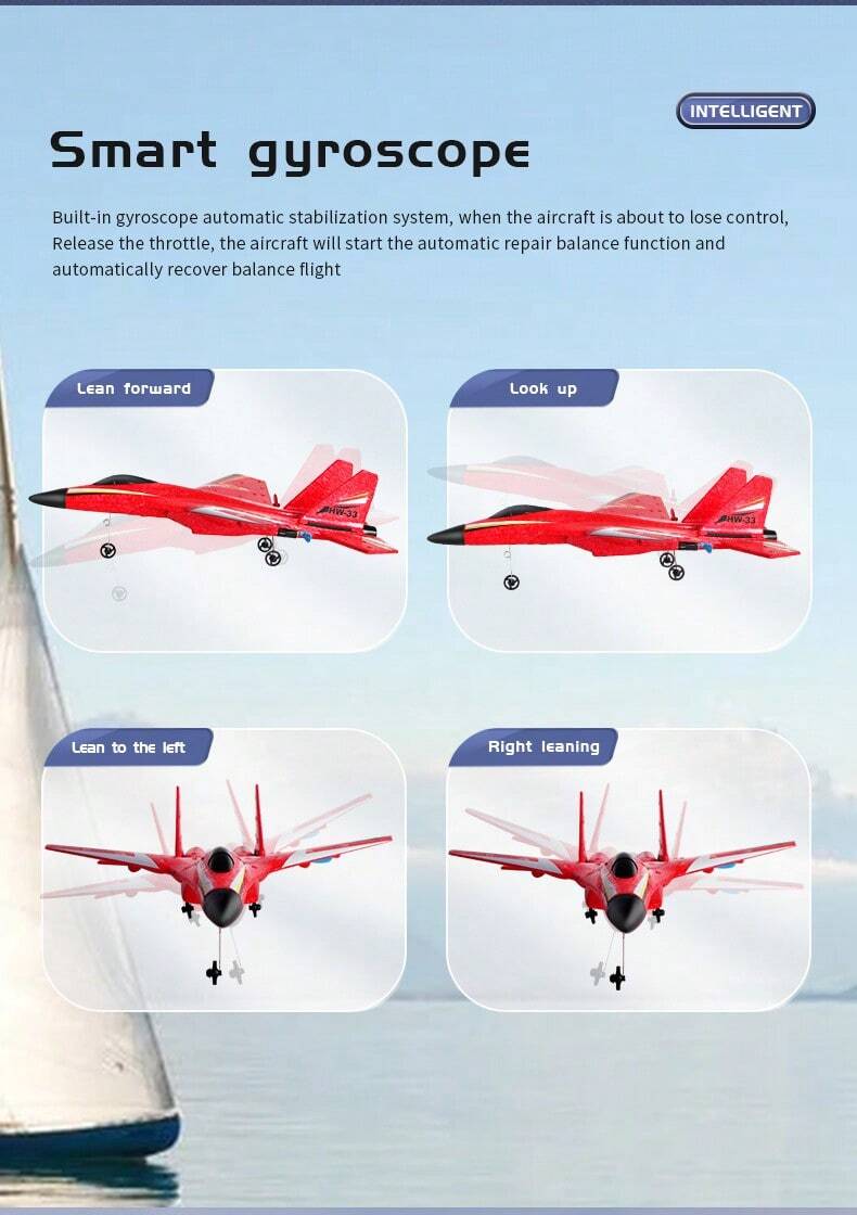 A Remote Control Aircraft Toy Fighter Aircraft Model Fixed Wing Foam ...