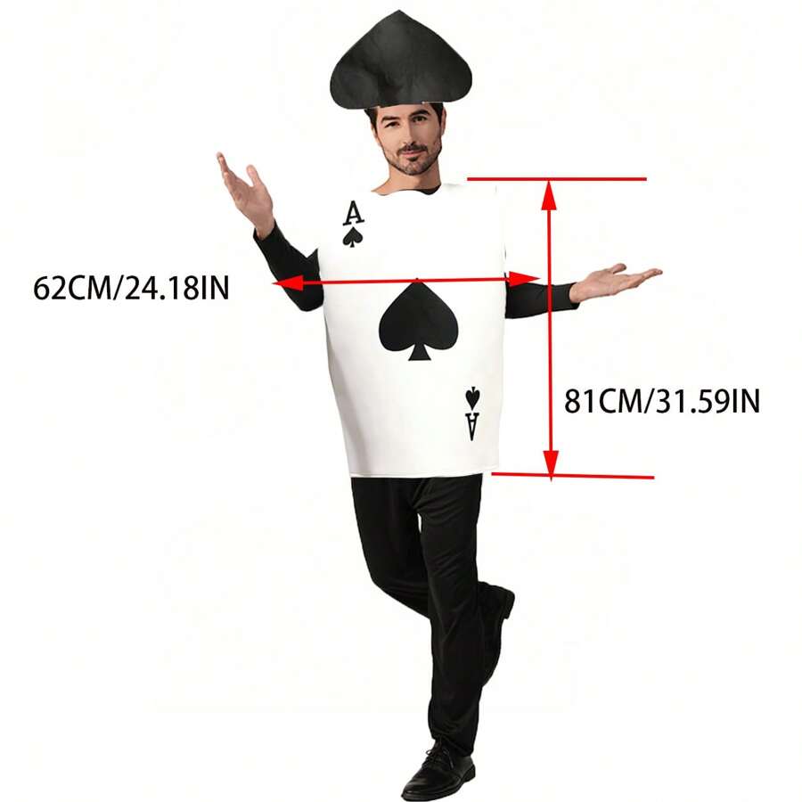 Costume For Adult Playing Card Costume Adult Black Poker Cards Costume ...