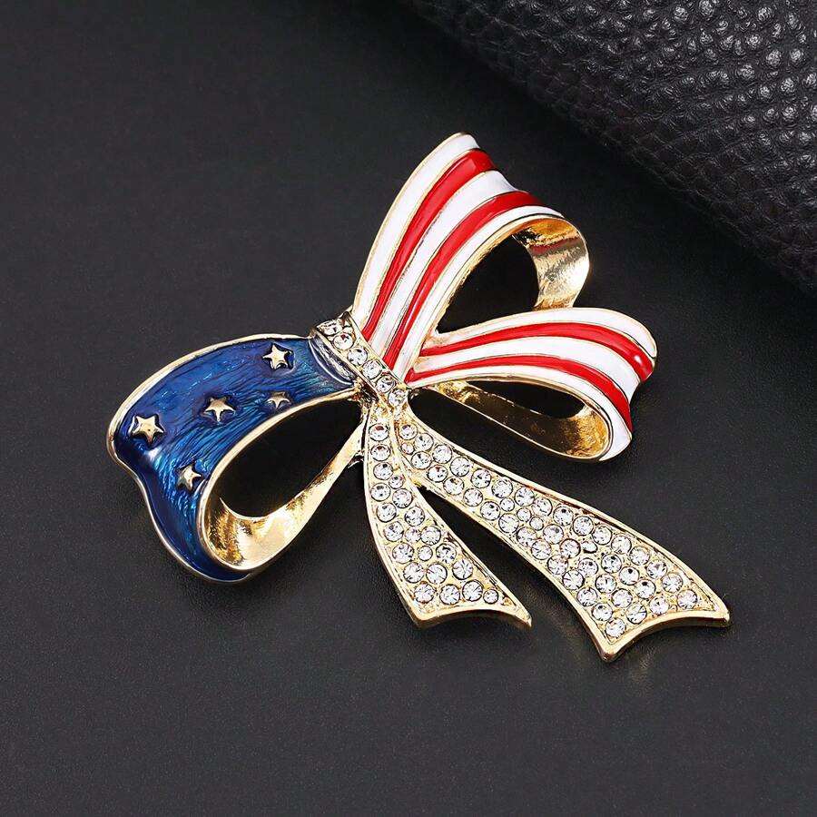 1pc Exquisite American Flag Brooch Pin - Classic, And Sparkling ...