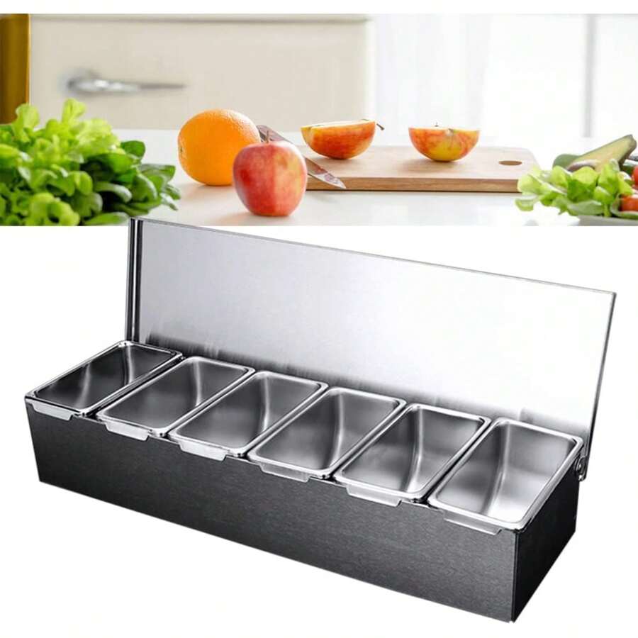 SENDERPICK PurpleMinder Ingredient Containers, 6 Compartments With Lids ...