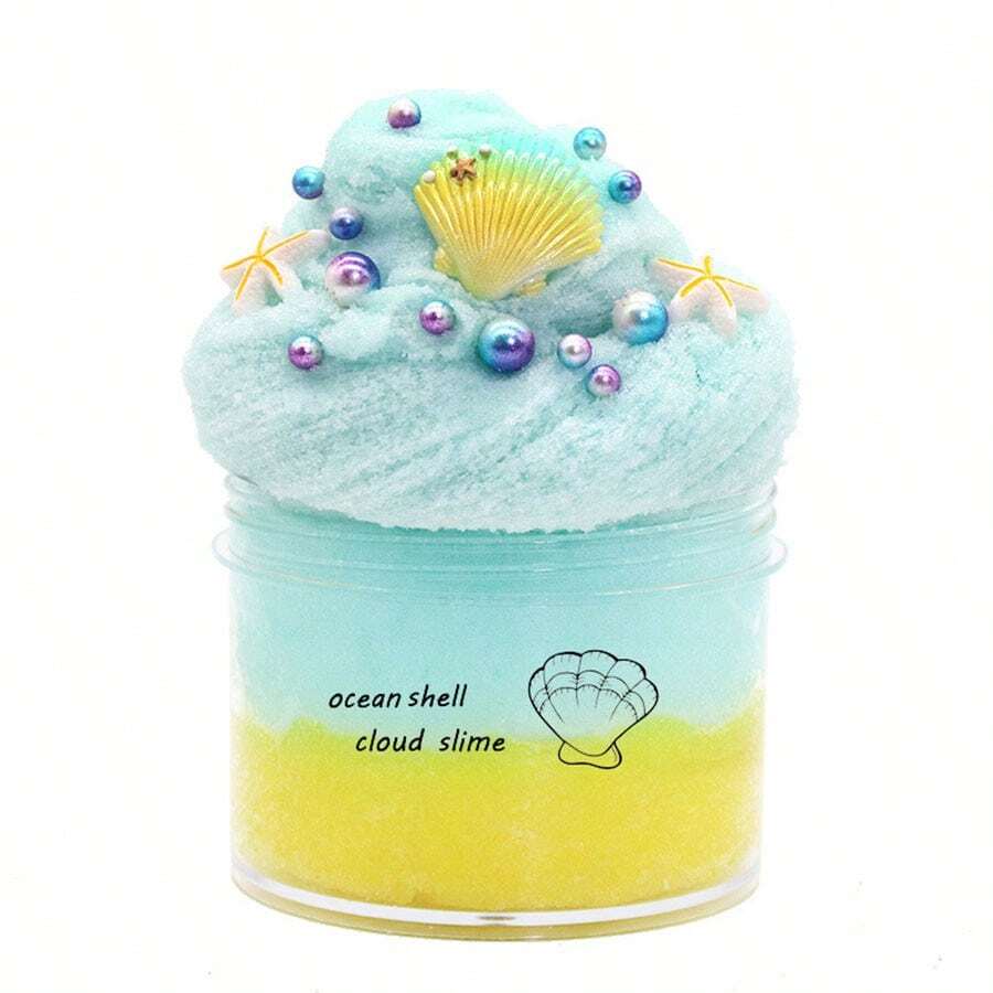1pc Ocean Starfish Shell 120mL/Box Slime, Silky Soft Soothing Putty DIY ...