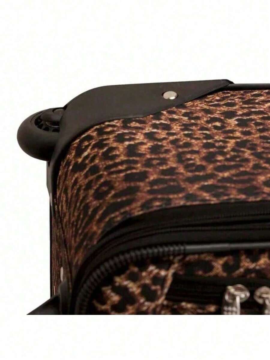 Rockland Rio 2pc Softside Carry On Luggage Set Leopard Suitcase Set ...