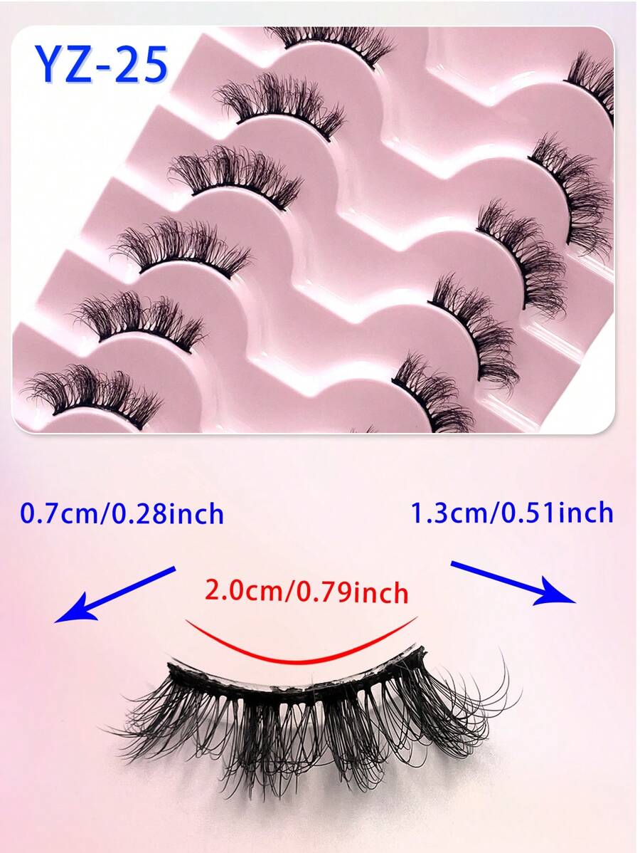 ENCHUW 8 Pairs Half Lashes Manga Eyelashes Fluffy Long Lashes Tail ...