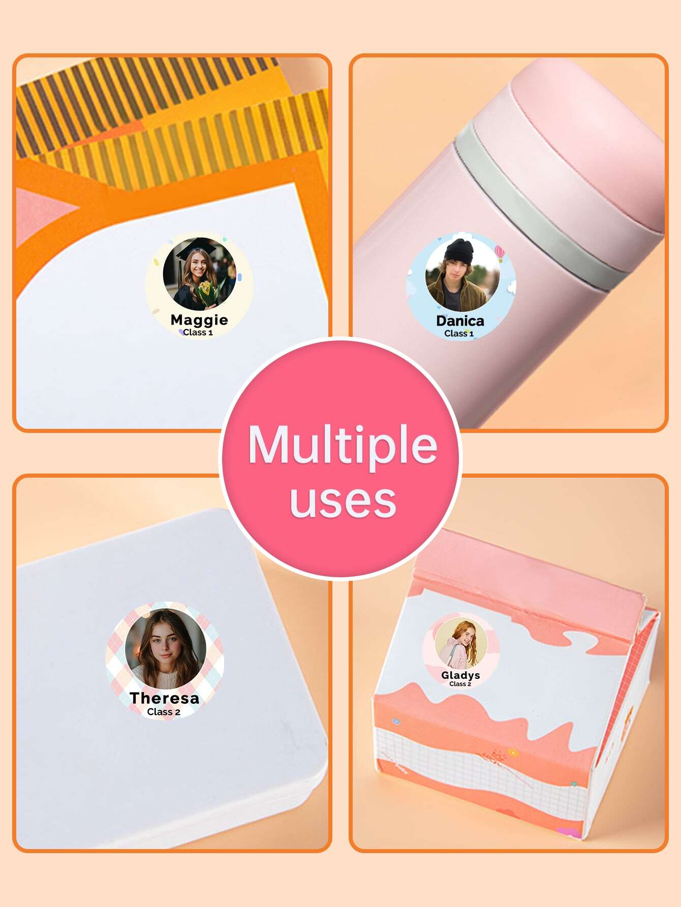 Personalized Photo & Name Label Stickers | SHEIN UK