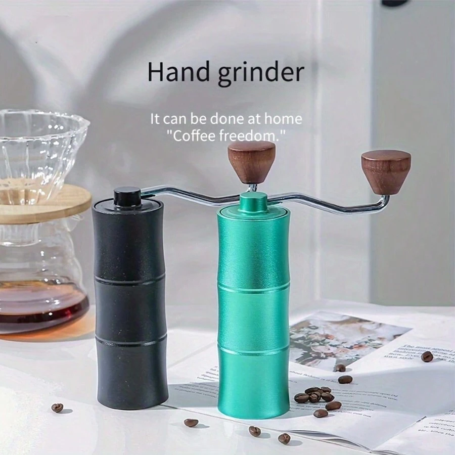 Black Bamboo Knot Manual Coffee Grinder - Hand Coffee Grinder, Manual ...