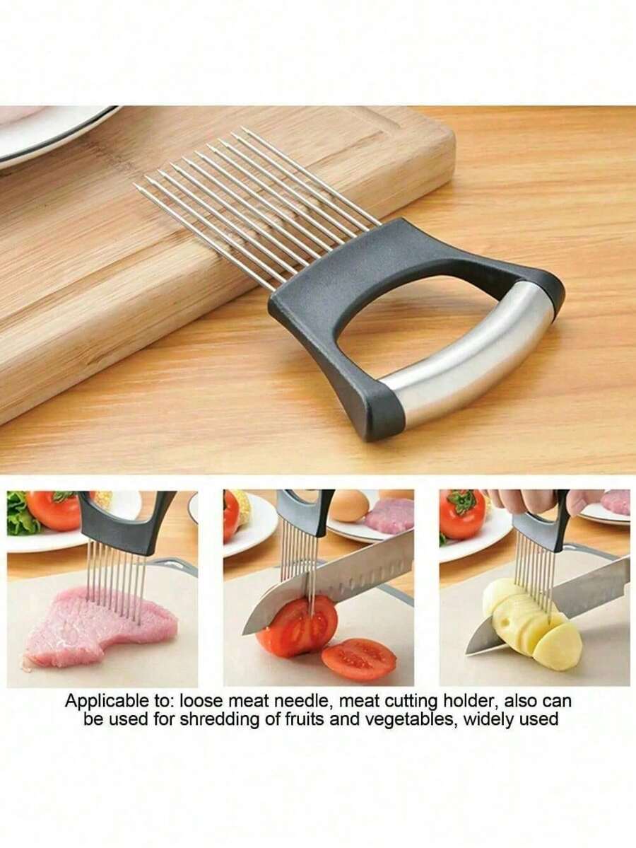 Food Slice Assistant - Stainless Steel Onion Holder Slicer Tomato ... Food Slice Assistant - Stainless Steel Onion Holder Slicer Tomato ...