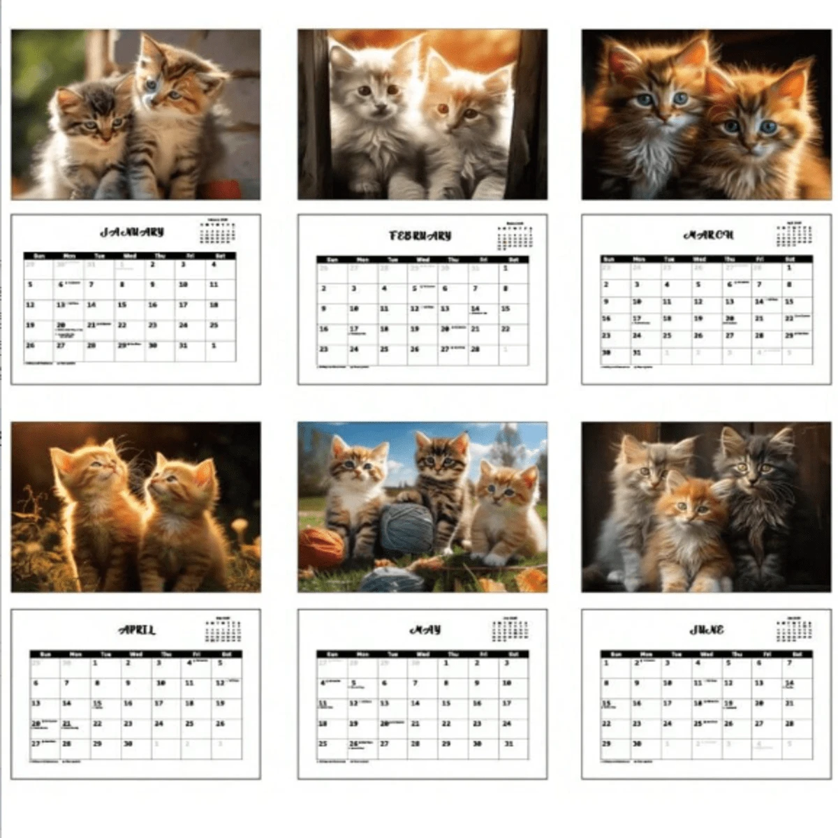 2025 Kitty Cat Edition Collector's Spiral 12-Month Calendar, Adorable ...