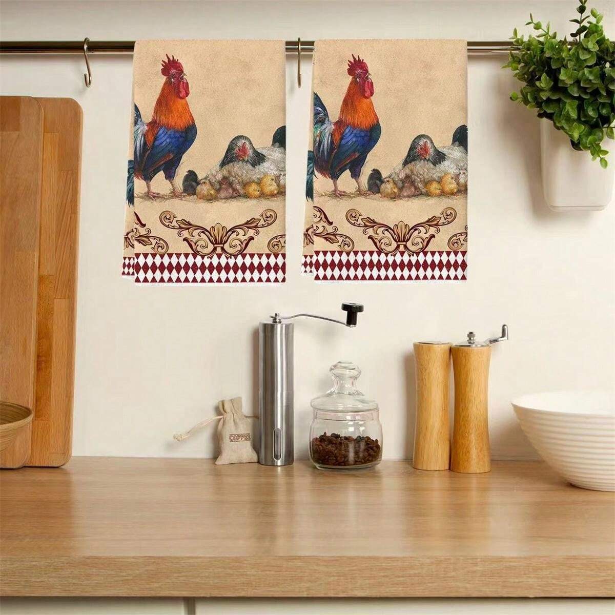 1pc Kitchen Towel Farmhouse Vintage Dish Towel Country Style Rag Hand ...