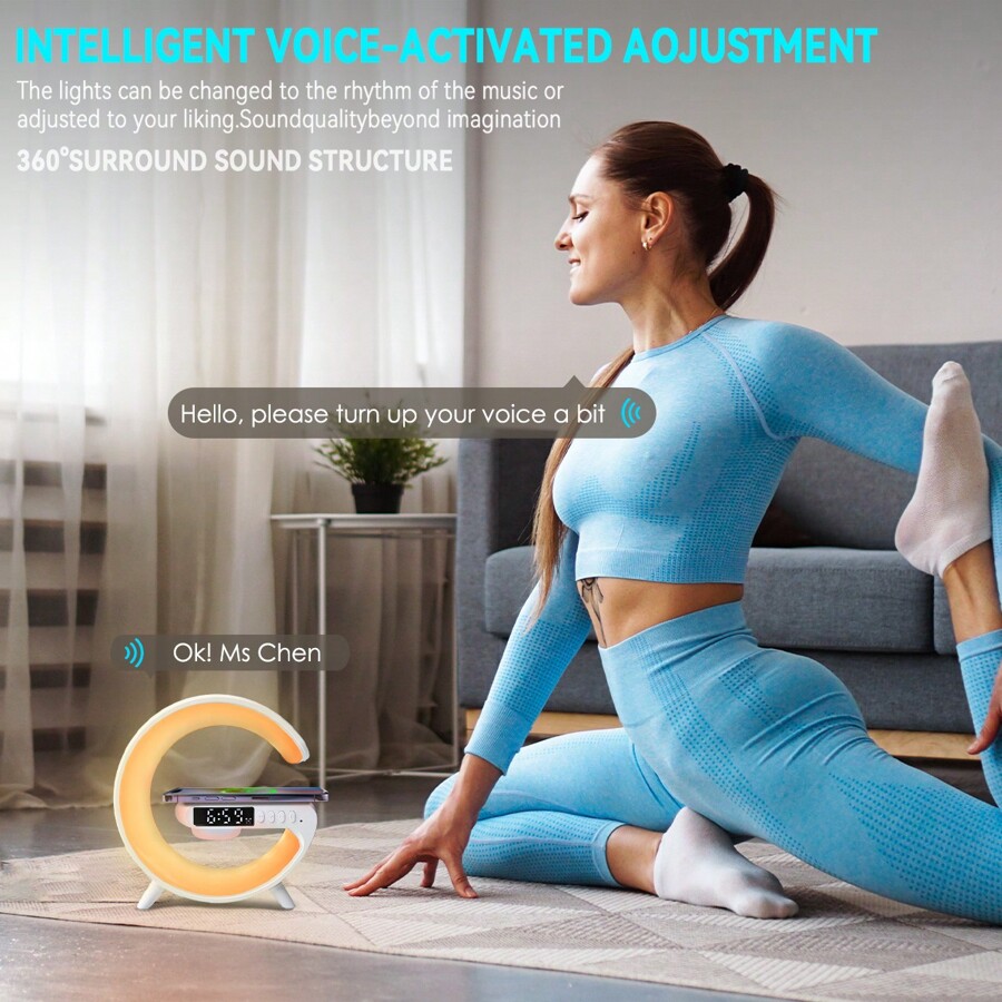 N69 Lampada smart con 10 modalità di illuminazione, caricatore senza ...