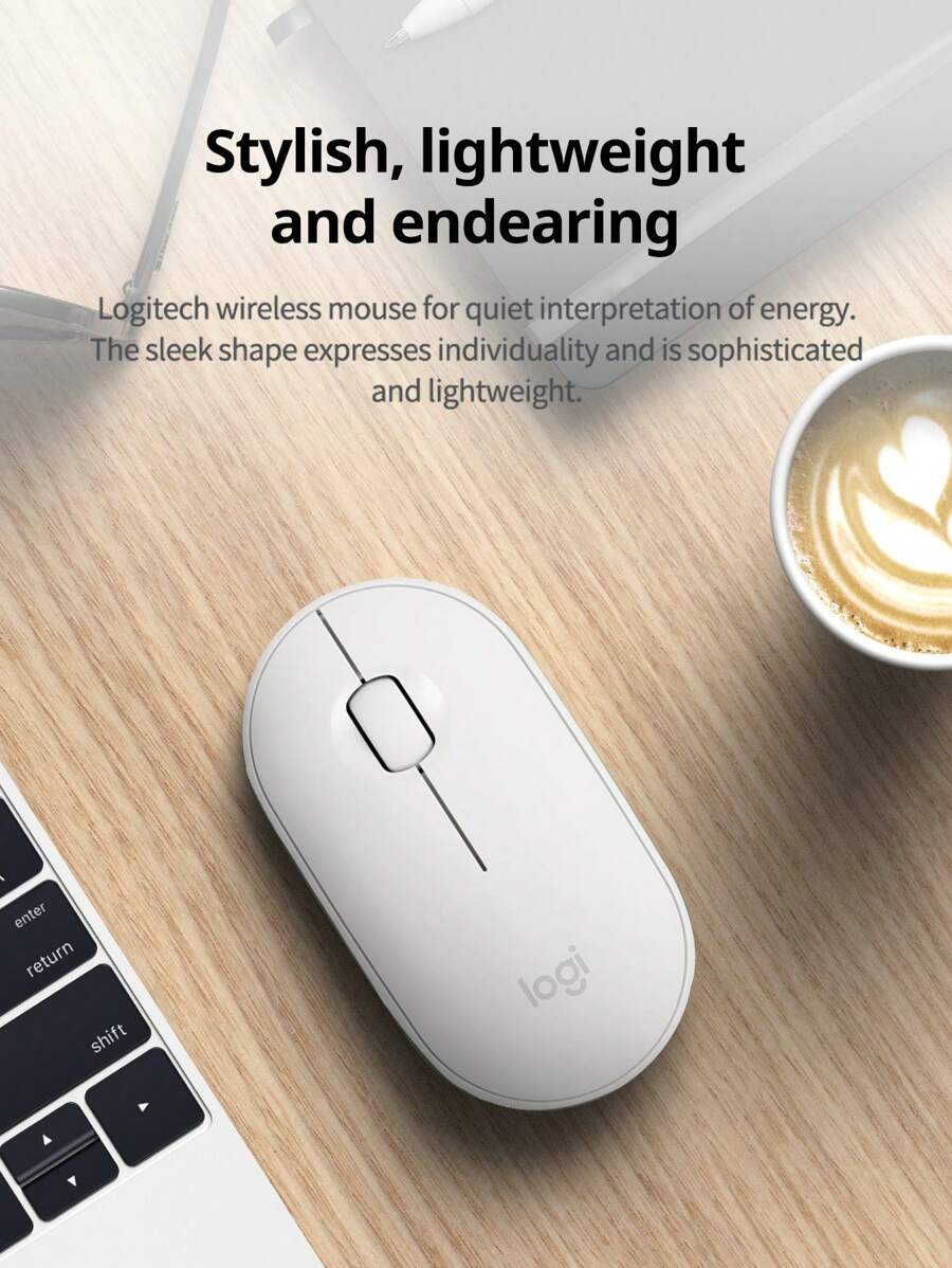 Logitech PEBBLE Mouse אלחוטי Bluetooth עכבר Dual Mode Mute Office Mouse ...