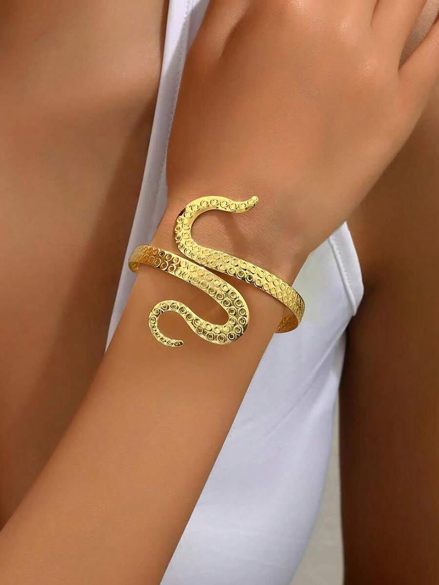 Octopus Leg Bracelet, Snake Shape Bangle Metal Armlet | SHEIN USA