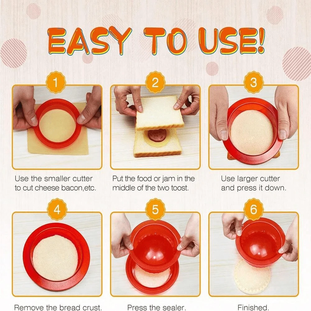 1 Sandwich Cutter & Sealer - Peanut Butter And Jelly Crustless Sandwich ...