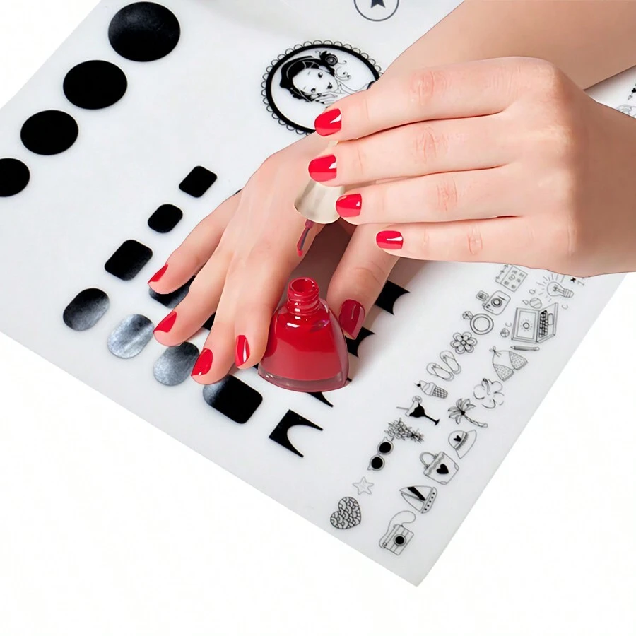 Silicone Manicure Pad, Color Mixing Palette, Nail Practice Mat Tools ...