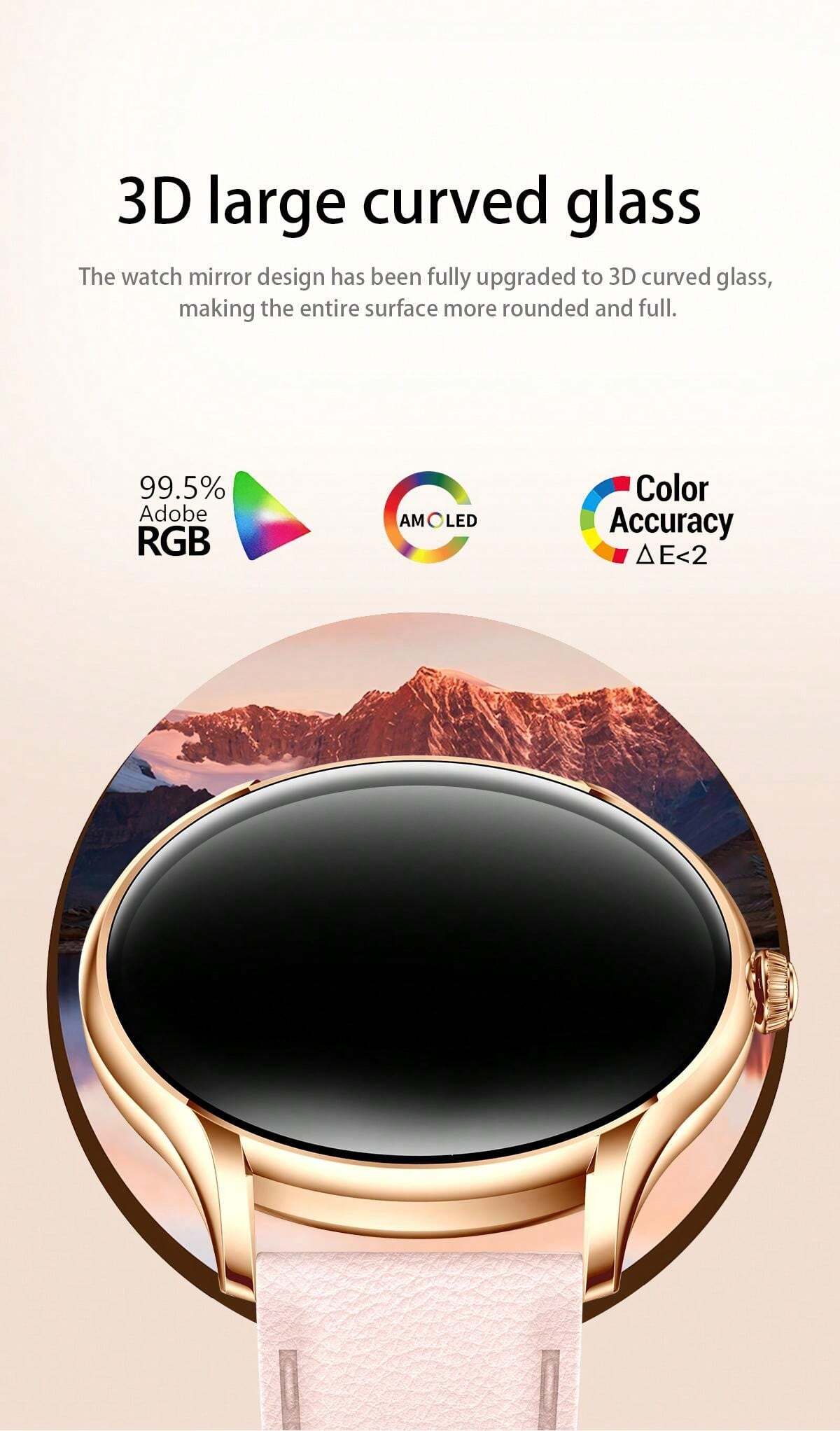 Novo Relógio Inteligente Esférico Metálico Brilhante QS36 Ultrafino de ...