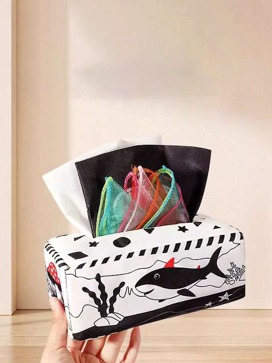 1 Box Black And White Baby Tissue Paper Toys, Early Education Tear ...