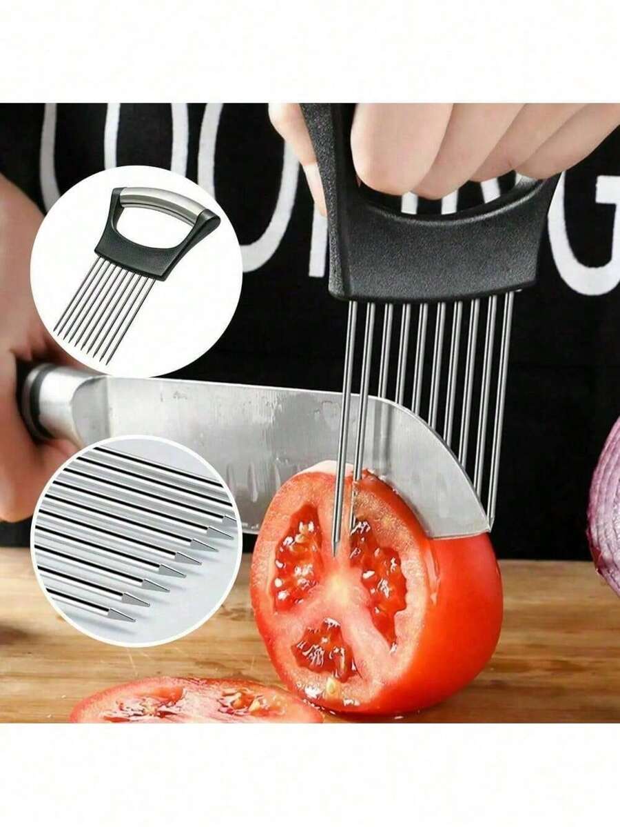 Food Slice Assistant - Stainless Steel Onion Holder Slicer Tomato ... Food Slice Assistant - Stainless Steel Onion Holder Slicer Tomato ...