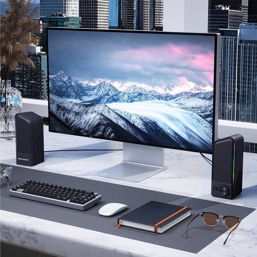 Senzer Enceinte d'ordinateur SENZER CS20, Haut-parleurs PC avec son ...