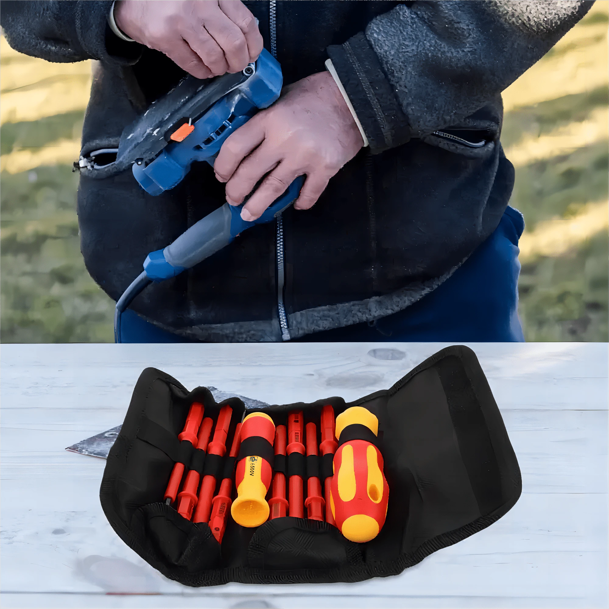 10-Piece Insulated Screwdriver Set With Phillips, Cross, And Flathead ...