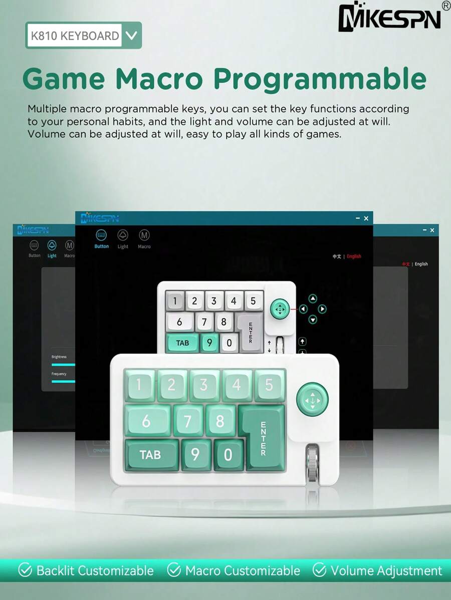 MKESPN Portable Mechanical Wired Keyboard With Joystick Full Hot ...