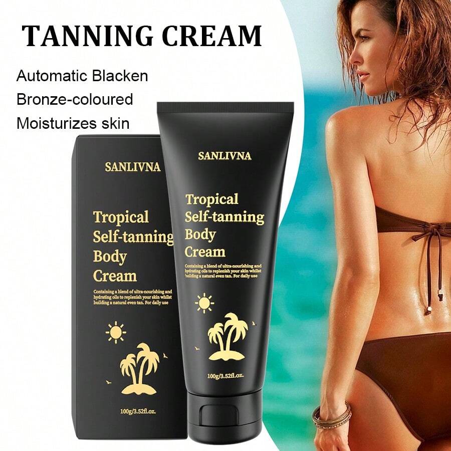 Fast Sunless Tanning Body Self-Tanning Lotion Meihei Frost Beach Sunless Sunscreen Smear Body ...