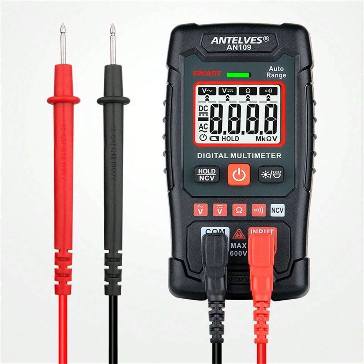 Multímetro digital AN109, instrumento eléctrico doméstico con protección contra sobrecarga ...