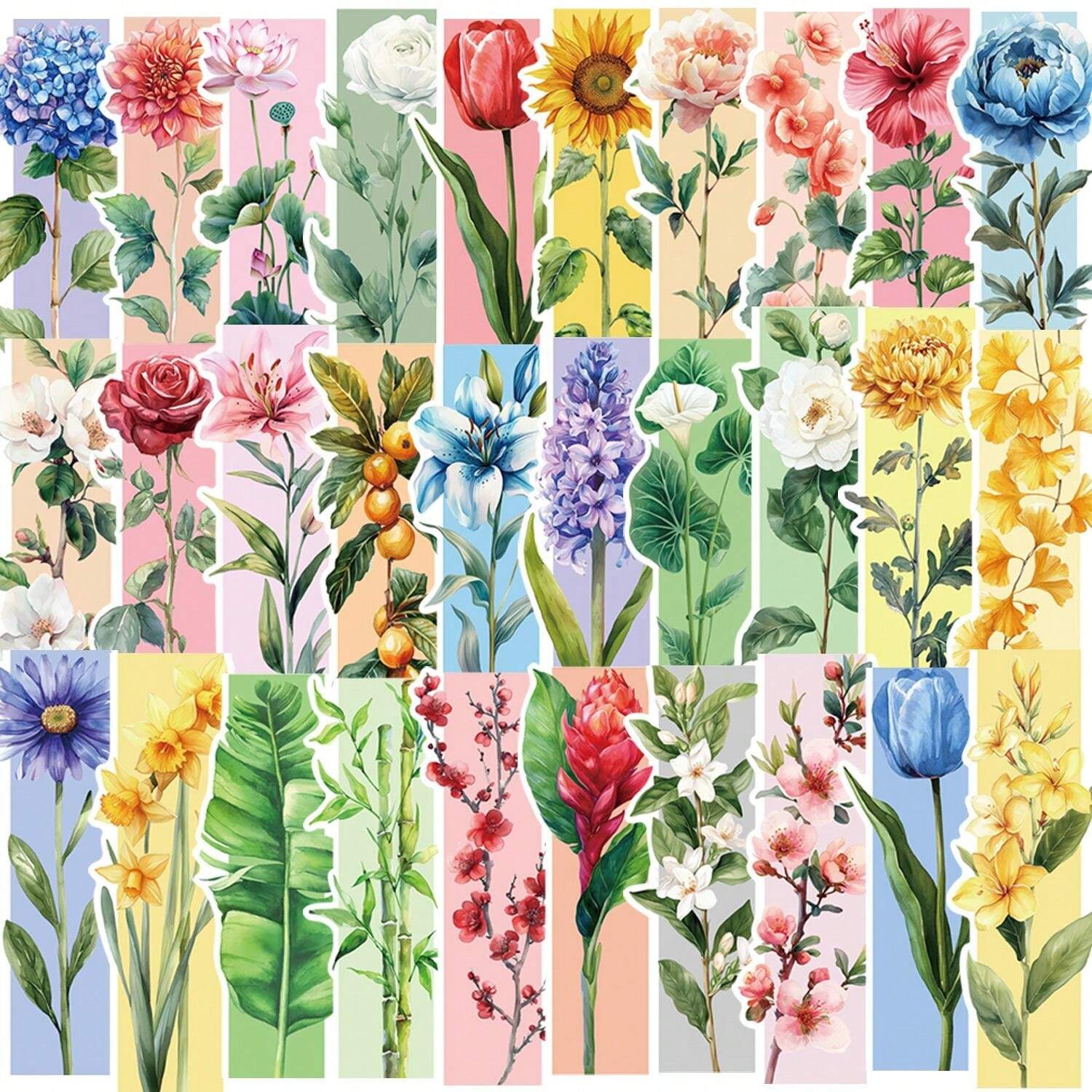 30 Sheets Of This Spring Bookmark Series Simple Handbook Literary ...