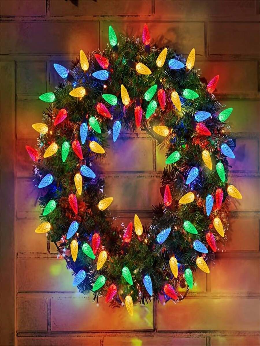 1pc Solar-Powered Strawberry String Lights - 20/50/100 LED Multicolor ...