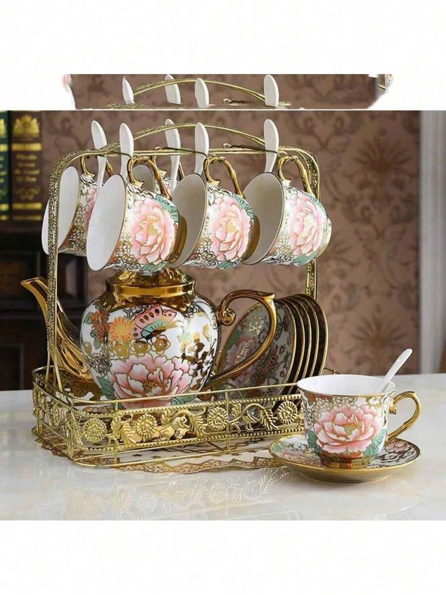 Tea Set Afternoon Tea Coffee Dessert Tableware 15 Pieces | SHEIN UK