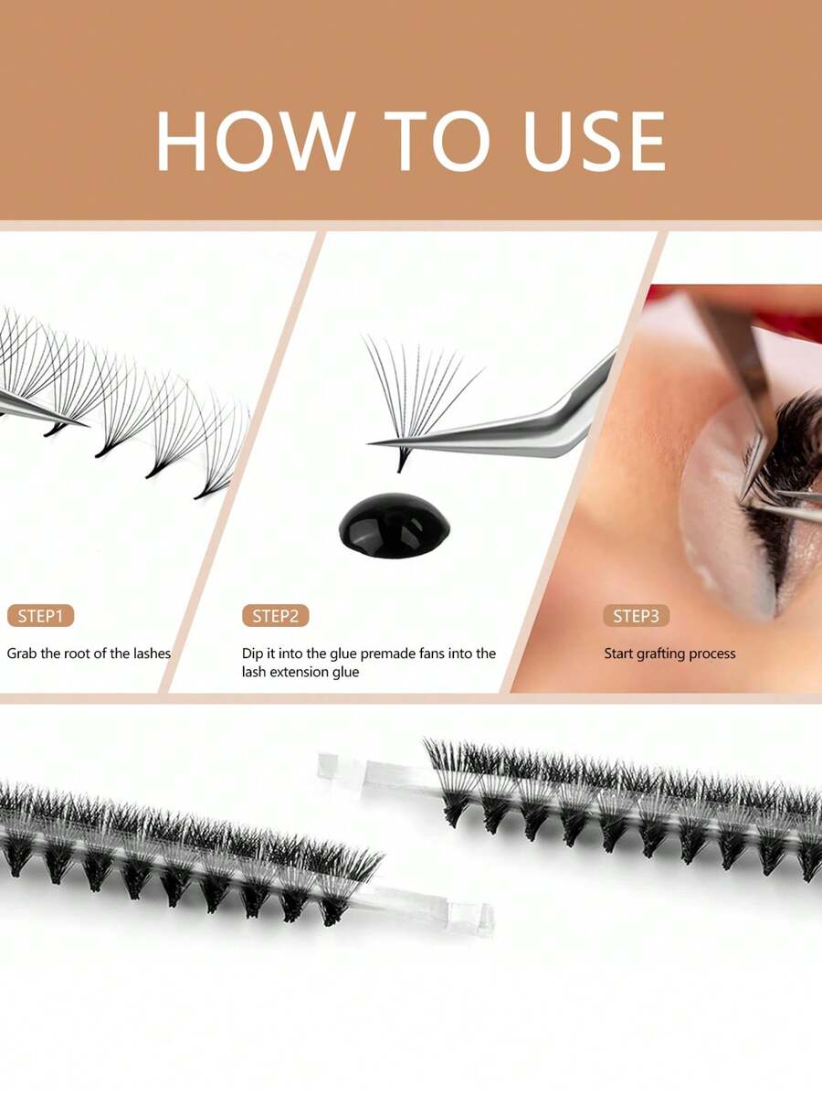 120 Pcs MASSCAKU 12D Sharp Base Premade Fans Lashes C D Curl 0.07mm ...