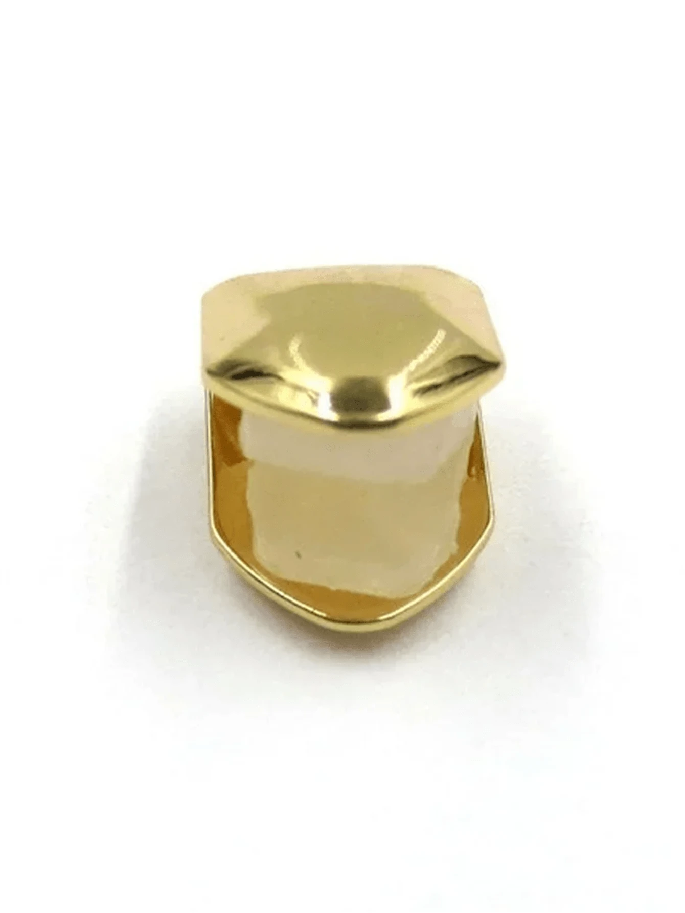 1pc 9*12mm HIPHOP Gold Tooth Grillz, One Tooth Plating Hip-Hop Jewelry ...