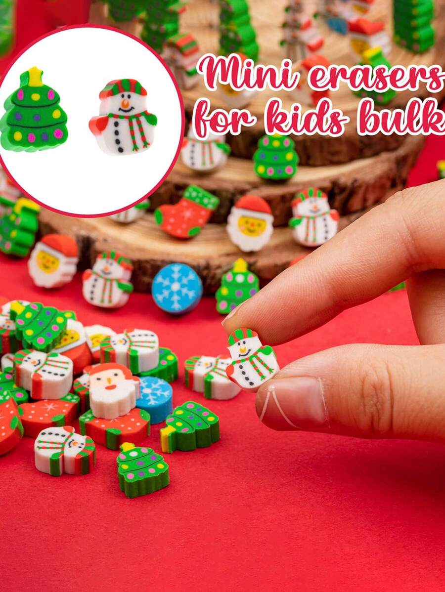 Christmas Mini Erasers, Cute Small Animal Erasers Bulk For Desk Pets ...